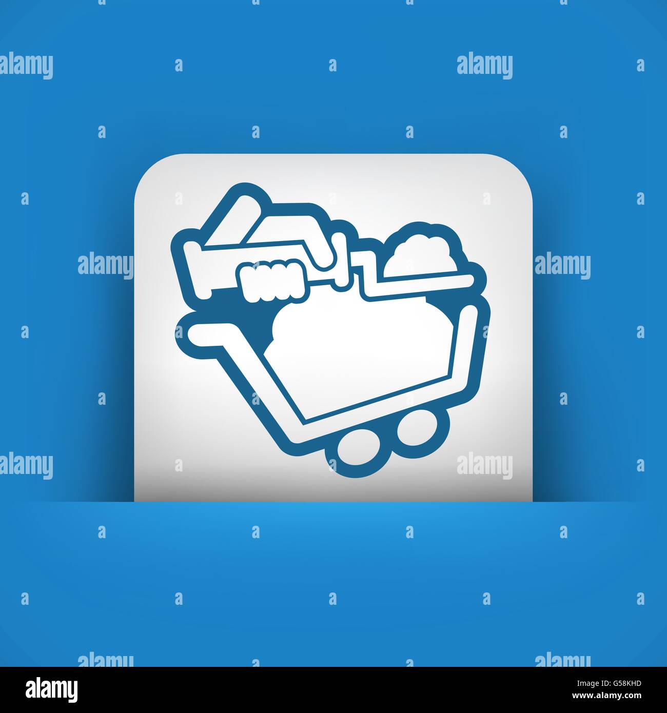 Mixing cement in wheelbarrow Stock Vector Images - Alamy