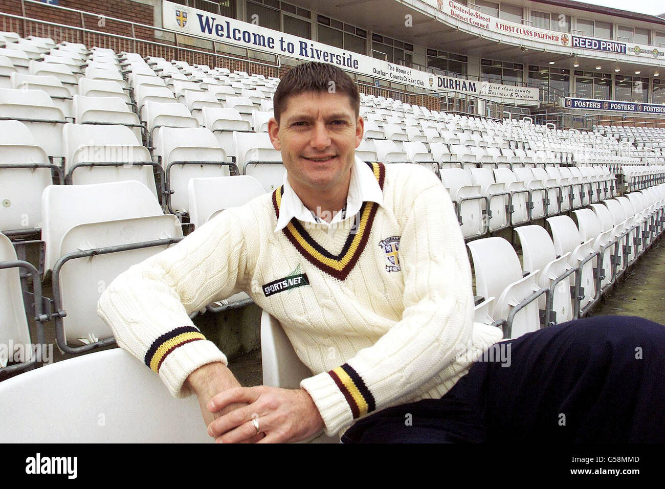Durham's new coach Martyn Moxon arrives at the Riverside ground ...