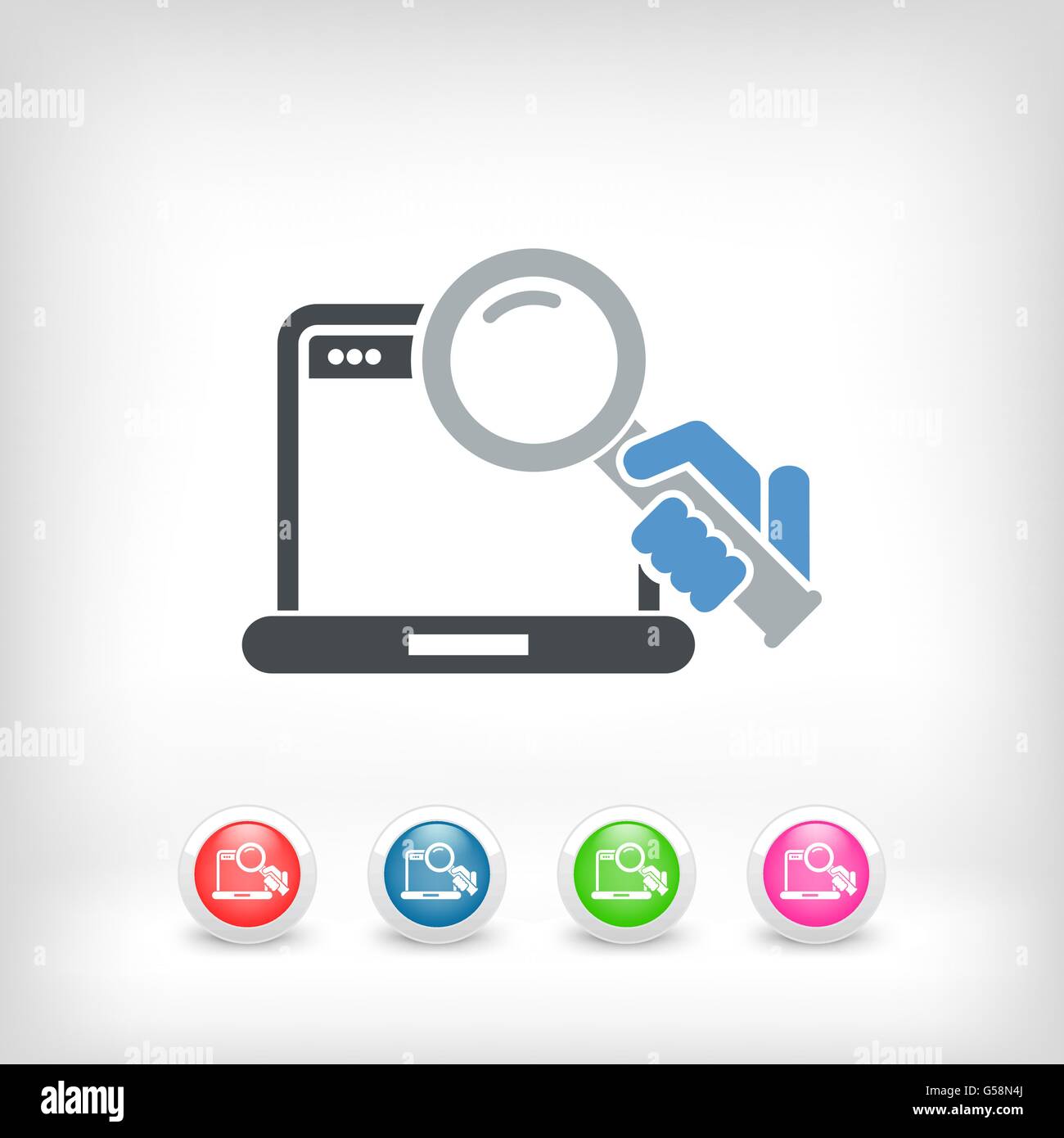 Pc search icon Stock Vector Image & Art - Alamy