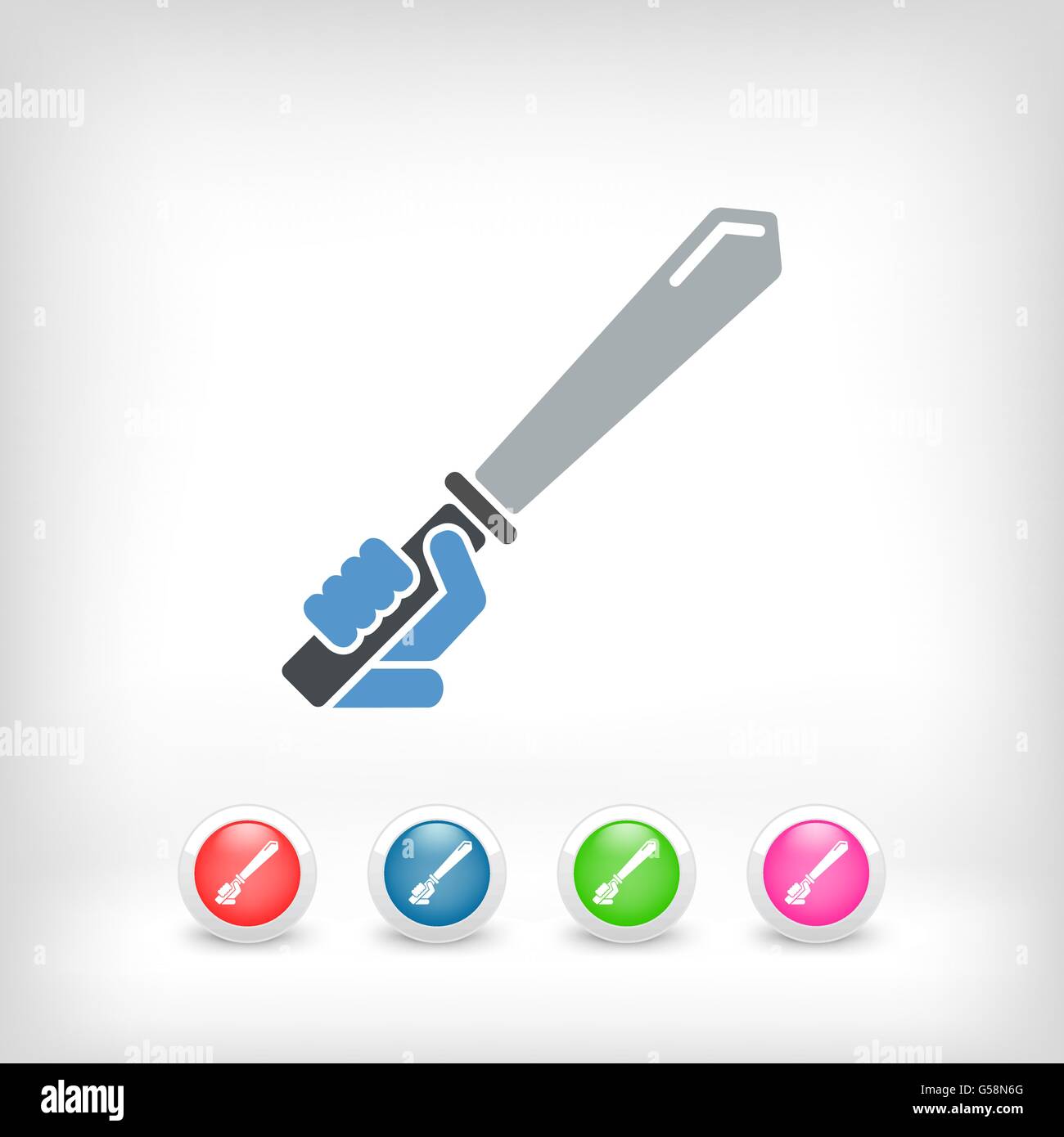 Hand on sword Stock Vector Images - Alamy