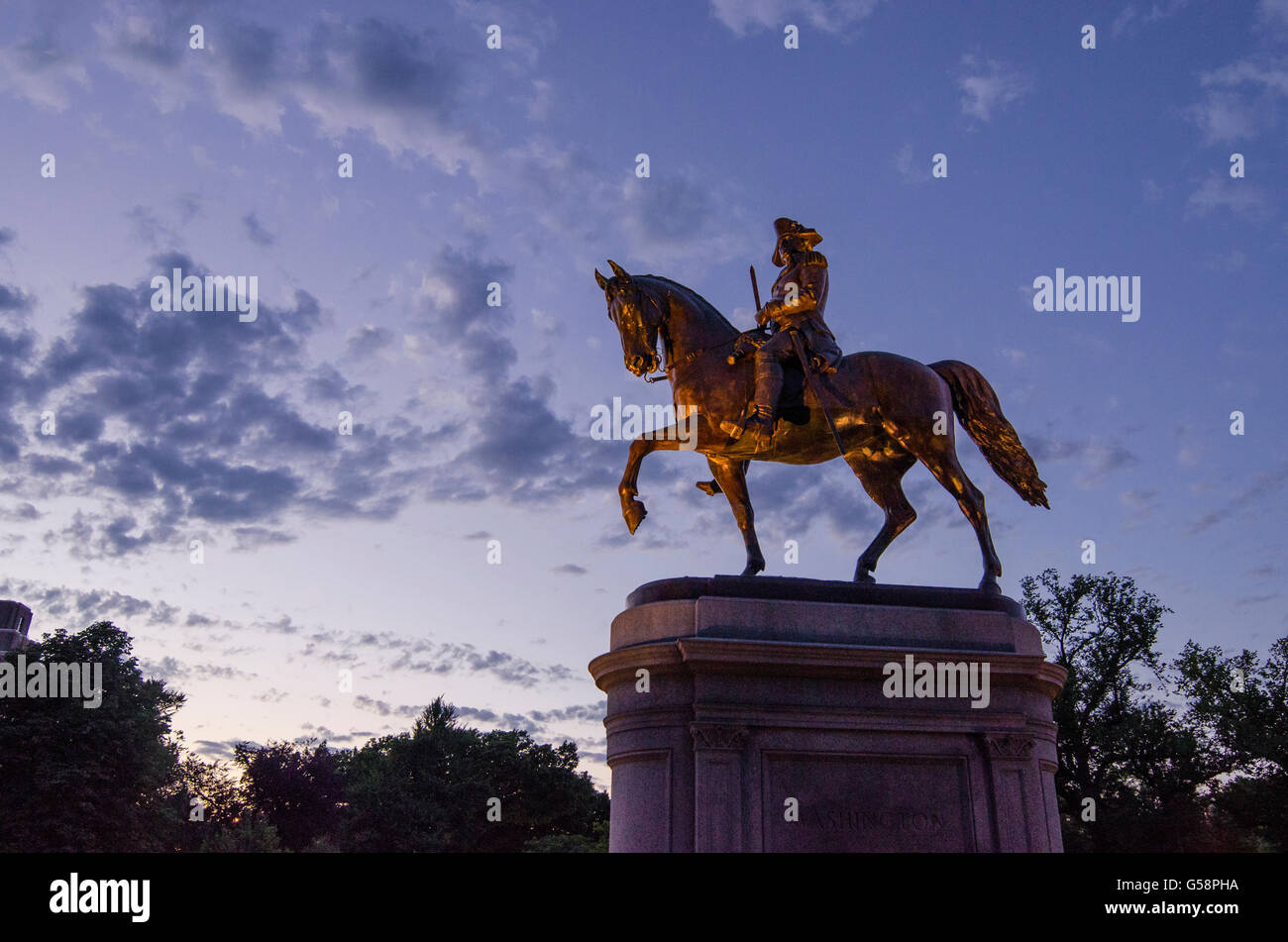 George Washington Statue on Boston Common in Boston, Massachusetts ...