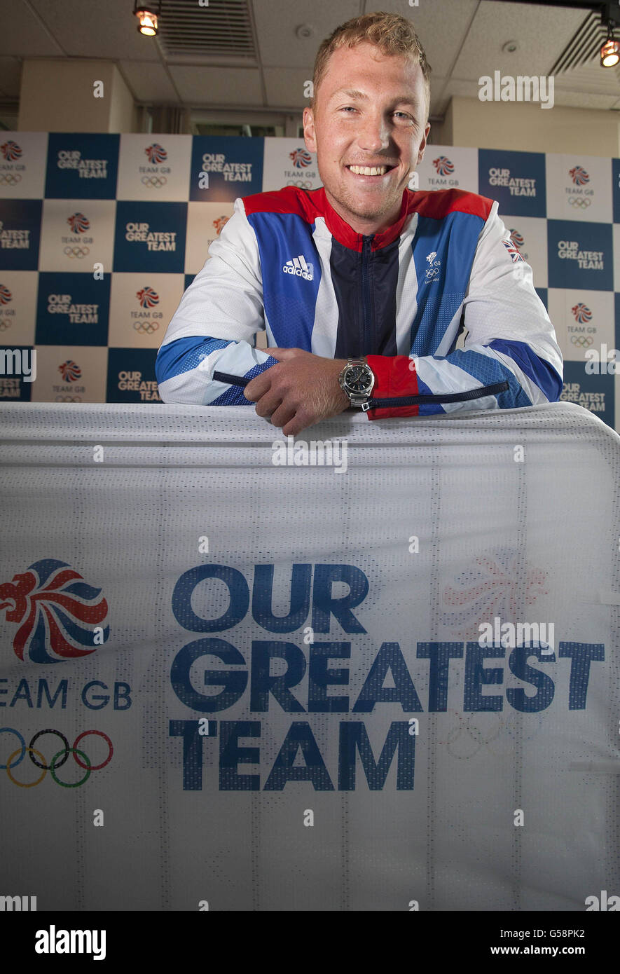 Team GB rowing member Alex Gregory during the London 2012 kitting out ...