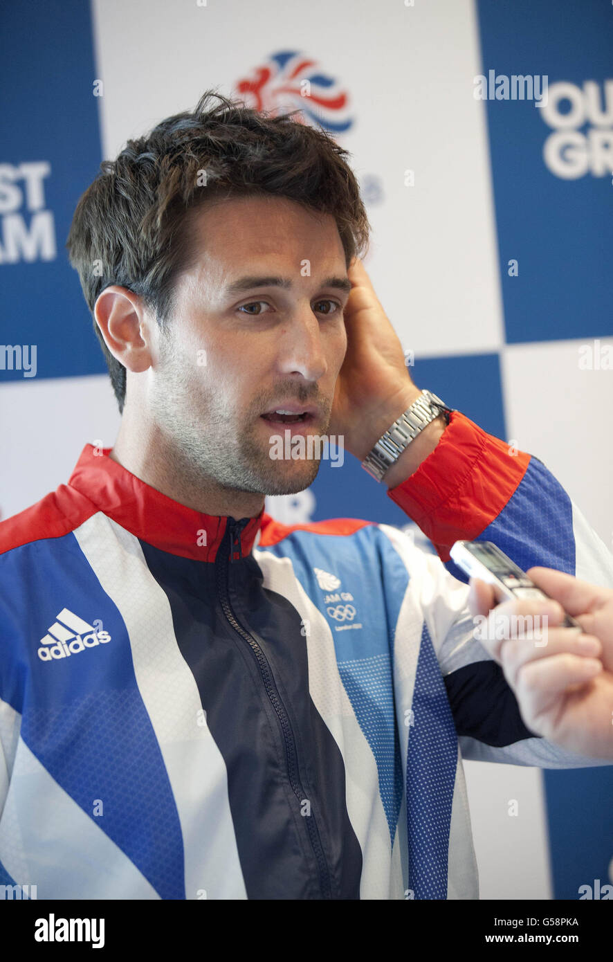 Team GB rowing member Thomas James during the London 2012 kitting out ...