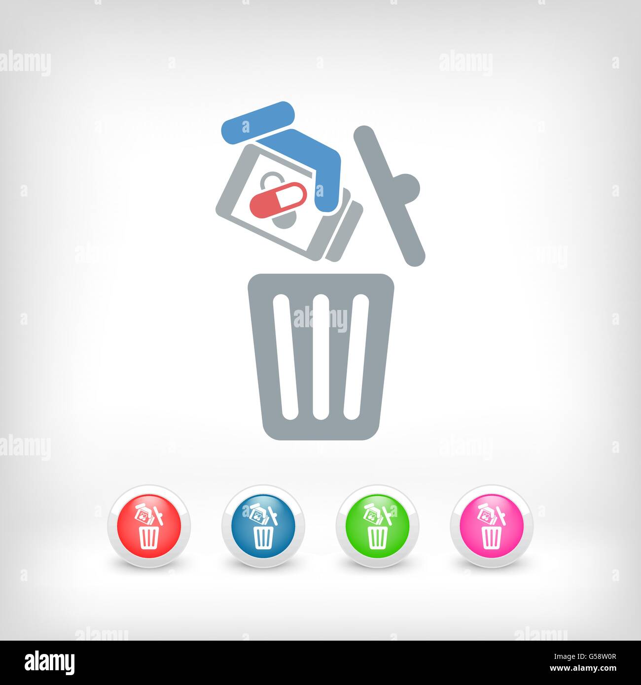 Medical trash bin Stock Vector Image & Art - Alamy