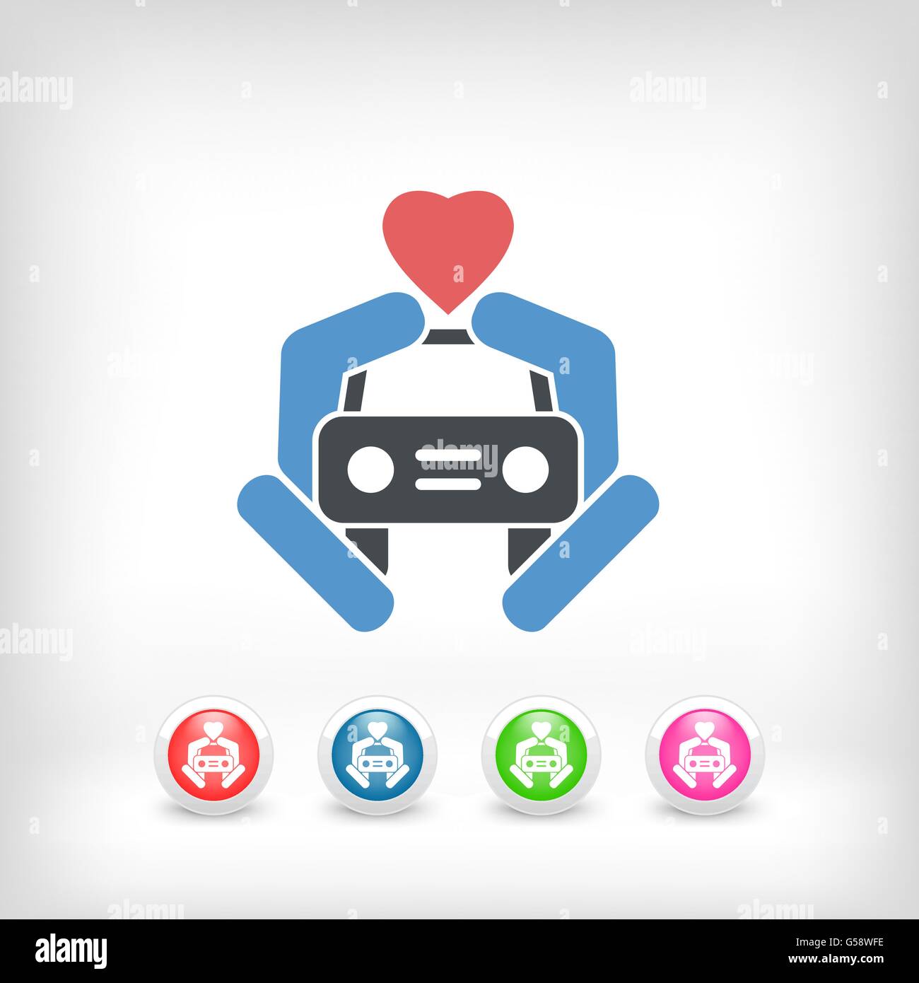 Toy car heart Stock Vector Images - Alamy
