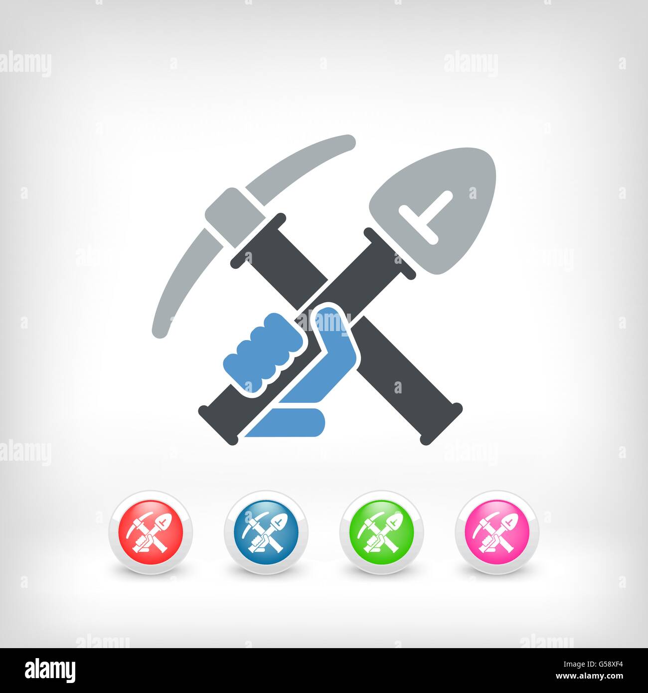 Pick and shovel icon Stock Vector Image & Art - Alamy