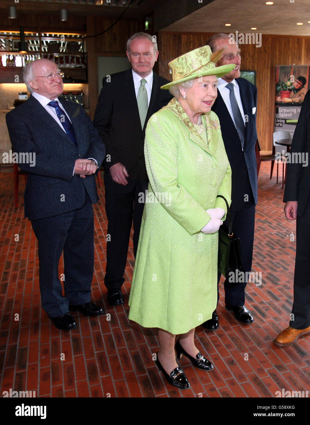 Queen Elizabeth II and the Duke of Edinburgh with President Michael D ...