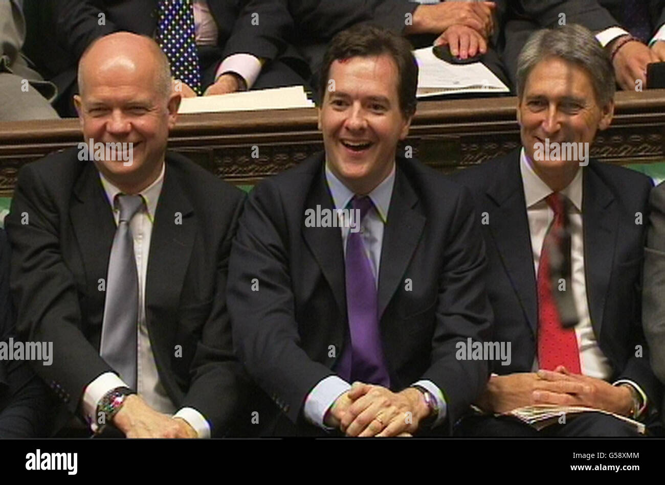 Left during prime ministers questions in the house of commons hi-res ...