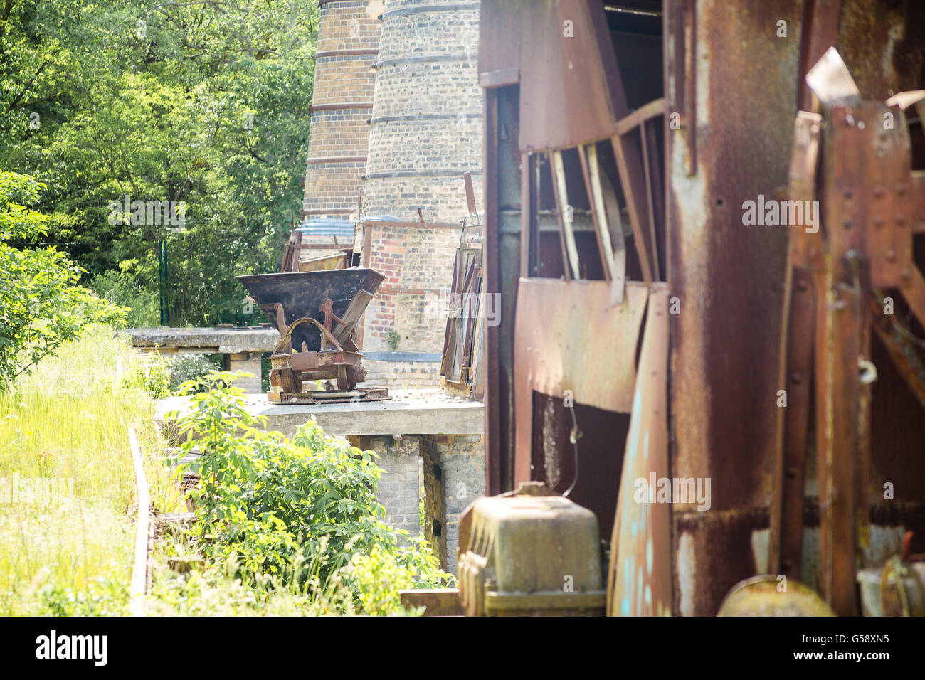 Historic mining rail cart Stock Photo - Alamy