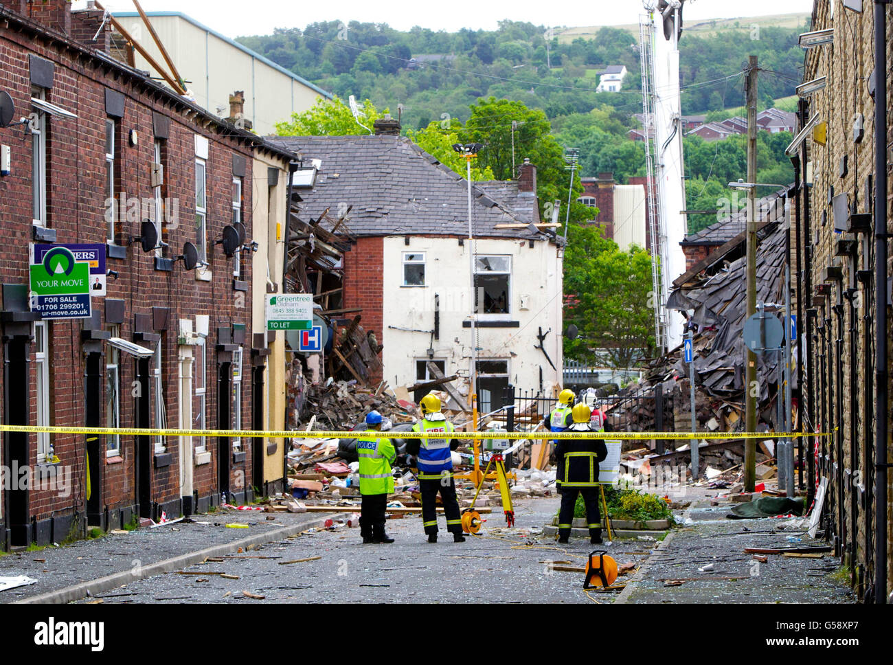 Was reduced to rubble by a gas explosion hi-res stock photography and ...