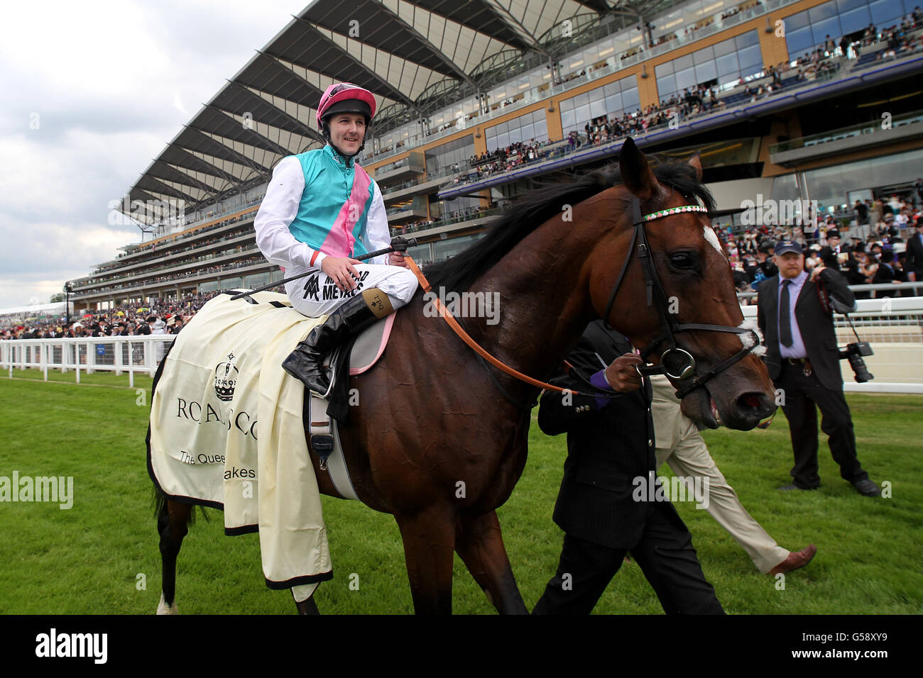 Tom queally on frankel after winning the queen anne stakes hi-res stock ...
