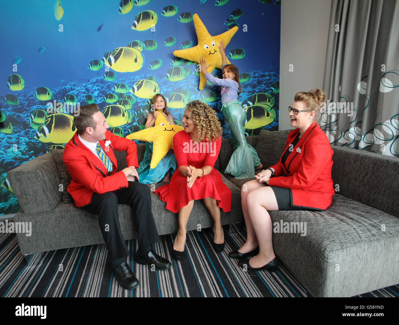 Angela Griffin and daugters, Tallulah (8) and Melissa (5), give the new ...