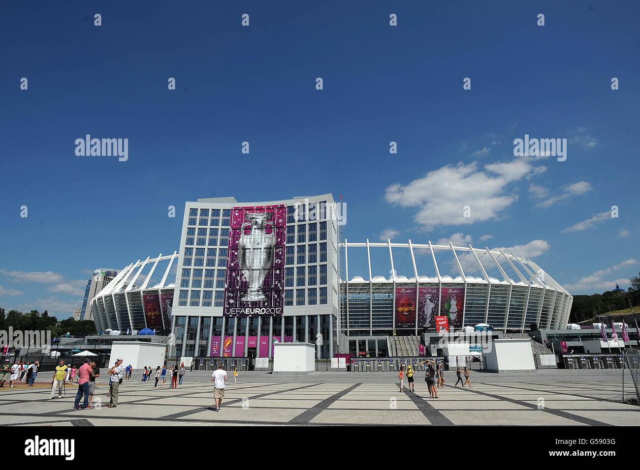 Soccer uefa euro 2012 final spain v italy olympic stadium hi-res stock ...