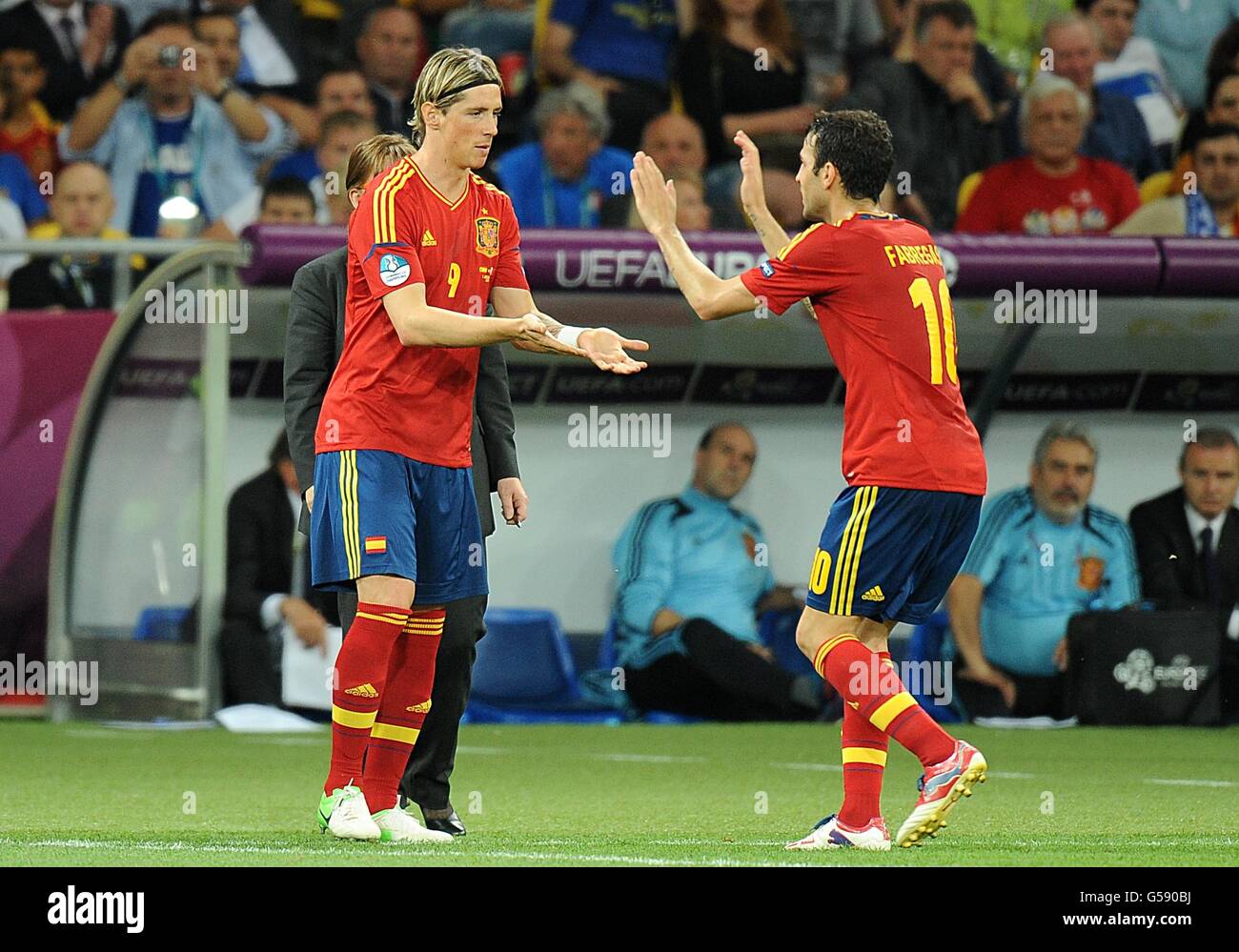Soccer uefa euro 2012 final spain v italy olympic stadium hi-res stock ...
