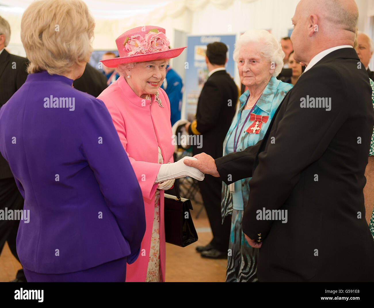 Queen Elizabeth II meets winners of the Queen's Award for Voluntary ...