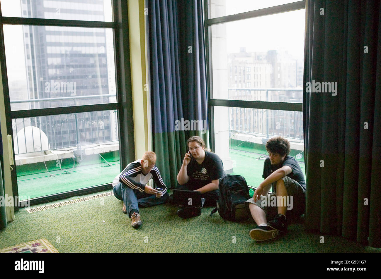 Attendees of the 6th edition of HOPE, an annual hackers' convention ...