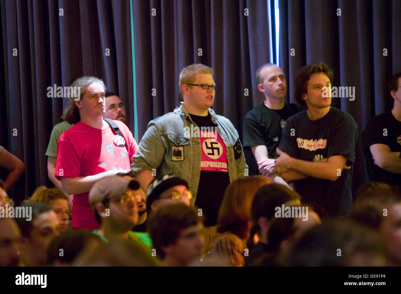 Attendees of the 6th edition of HOPE, an annual hackers' convention ...