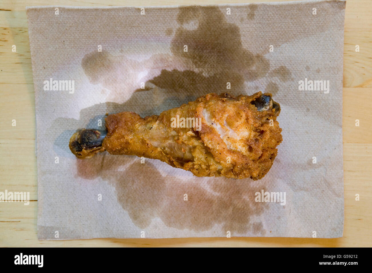 In this illustration photo a piece of Kentucky Fried Chicken stands on ...