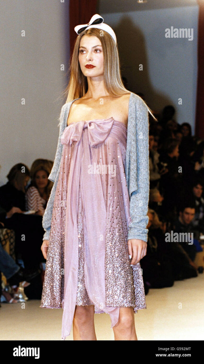 A model wearing an outfit by designer Matthew Williamson, at the ...