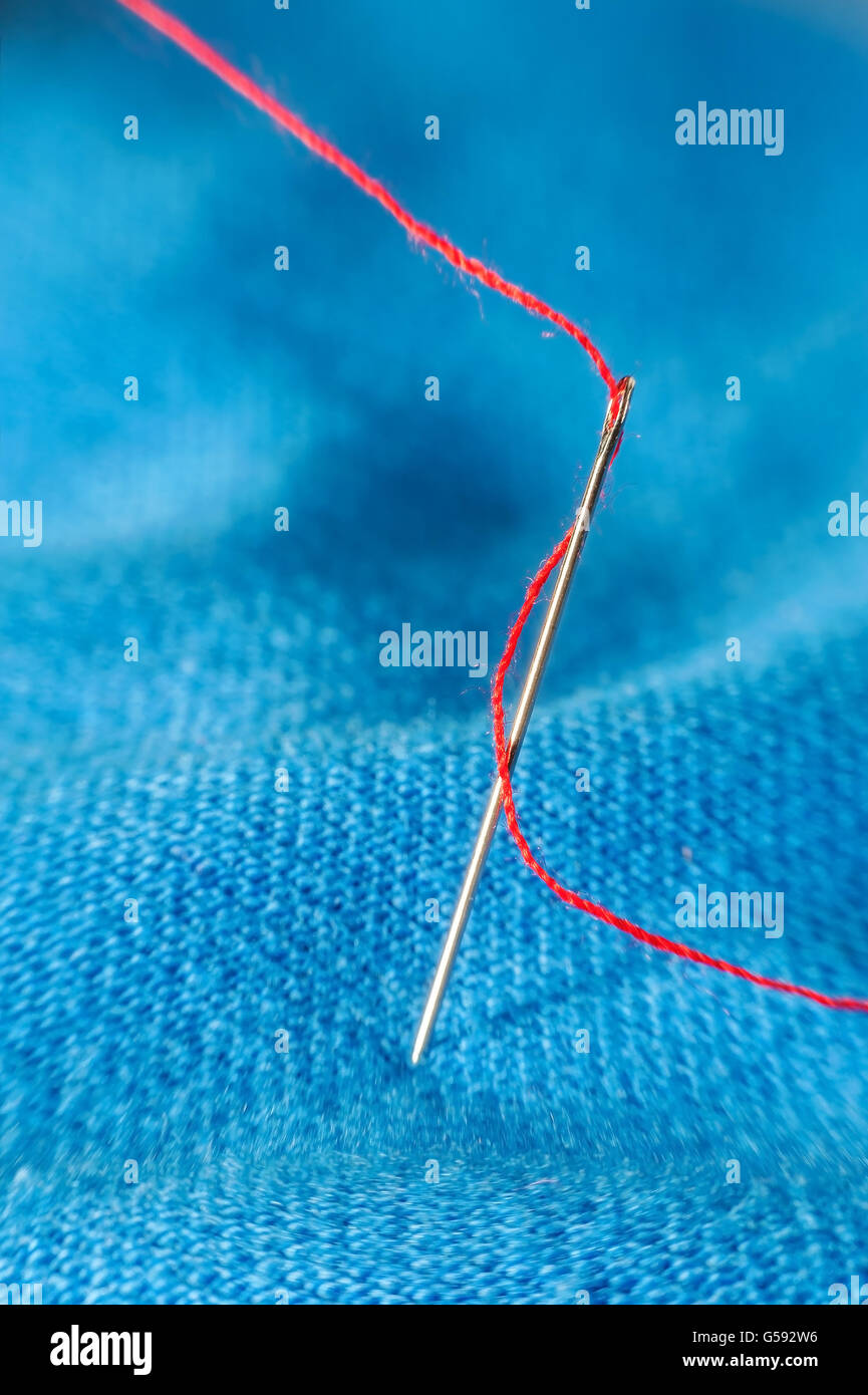 Thread Through Needle High Resolution Stock Photography and Images - Alamy