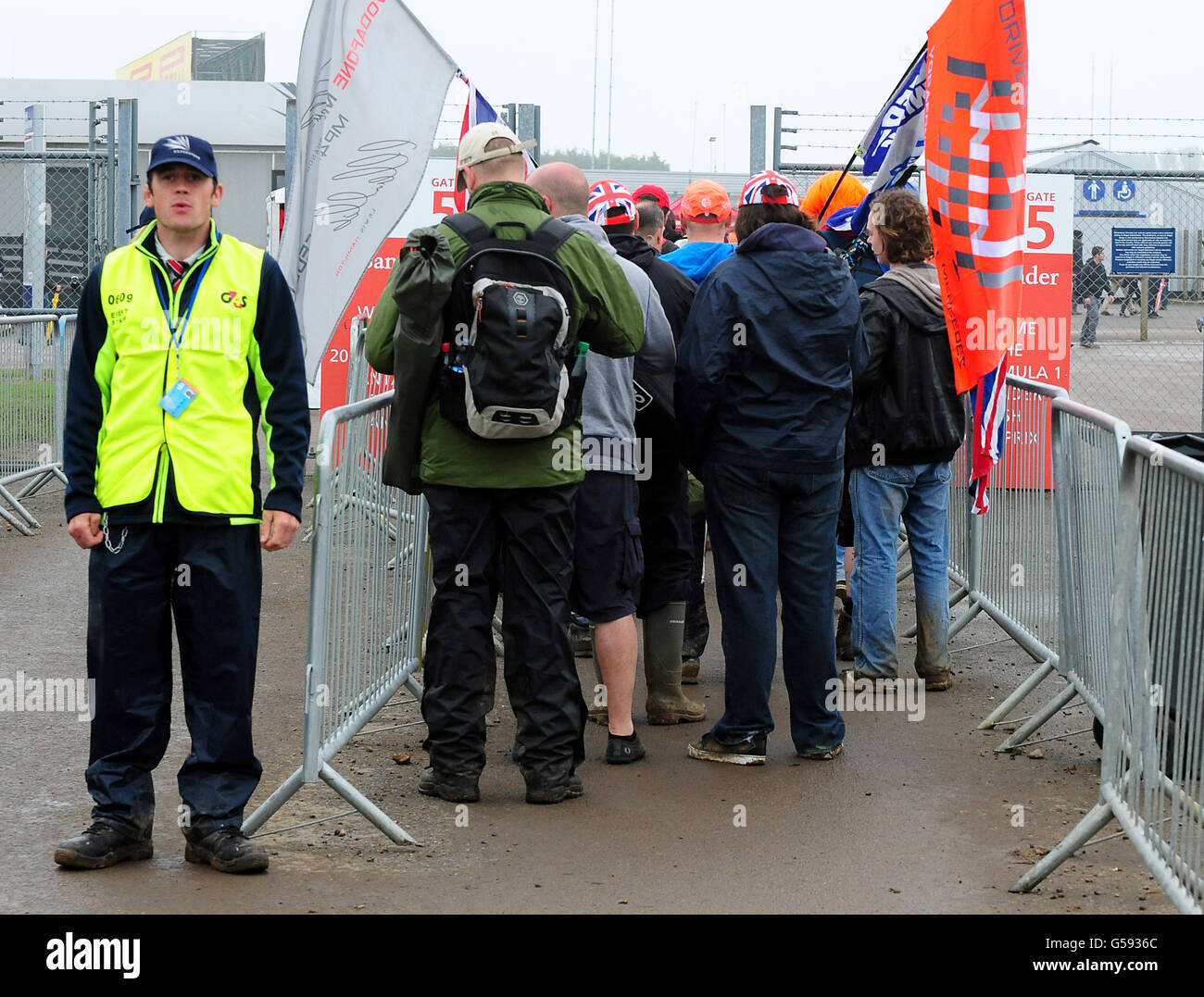 Fans arrive for the British Grand Prix at Silverstone Circuit ...