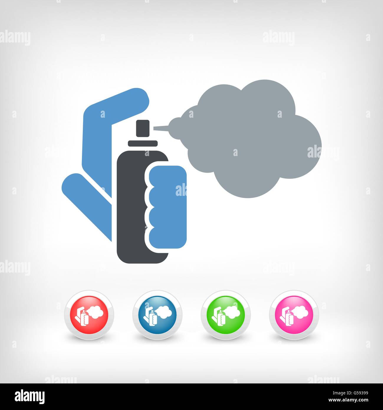 Hand holding spray paint can Stock Vector Images - Alamy