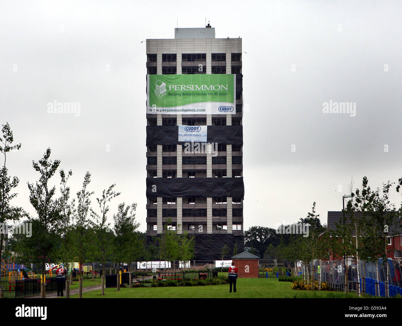Prior to its demolition in a controlled explosion hi-res stock ...