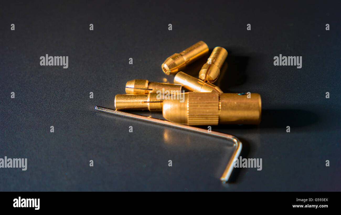 Collet chuck brass Collet Fits Stock Photo - Alamy