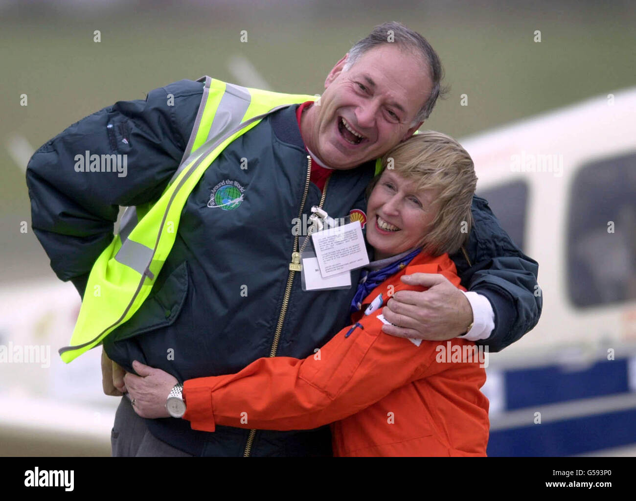 Polly Vacher with husband Peter in Birmingham before setting off on her ...