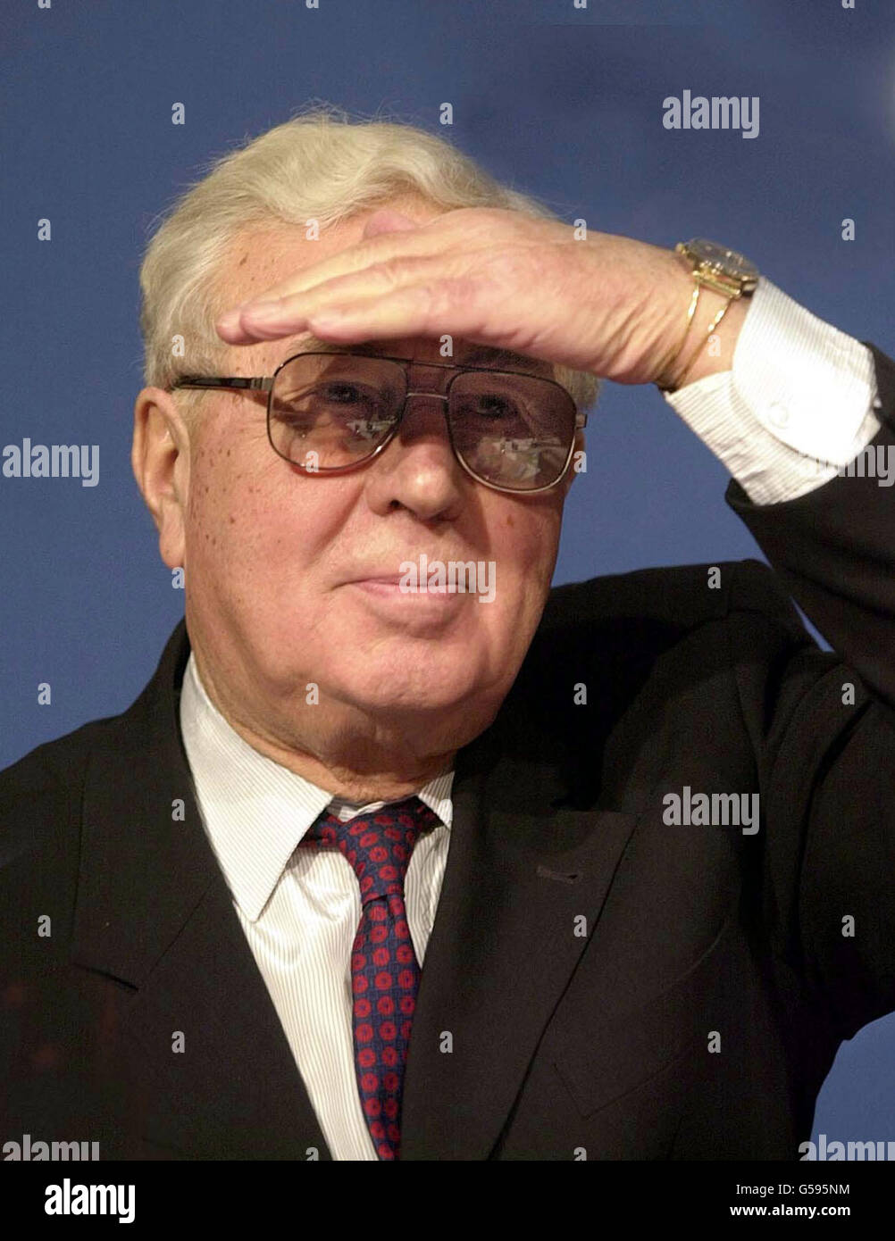 Aston Villa's chairman Doug Ellis at their Villa Park ground ...