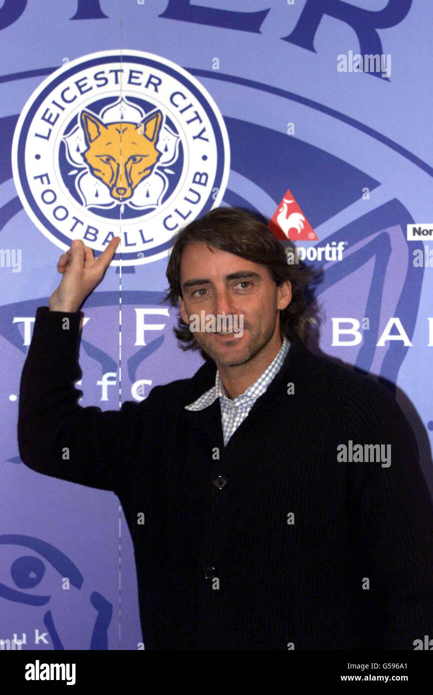 Former Italian International Roberto Mancini joins Leicester City from ...