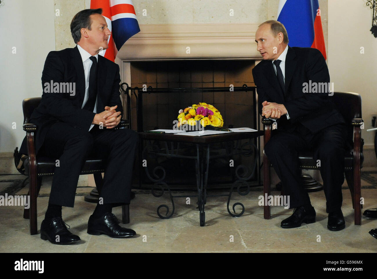 Prime Minister David Cameron holds a bilateral meeting with Russian ...