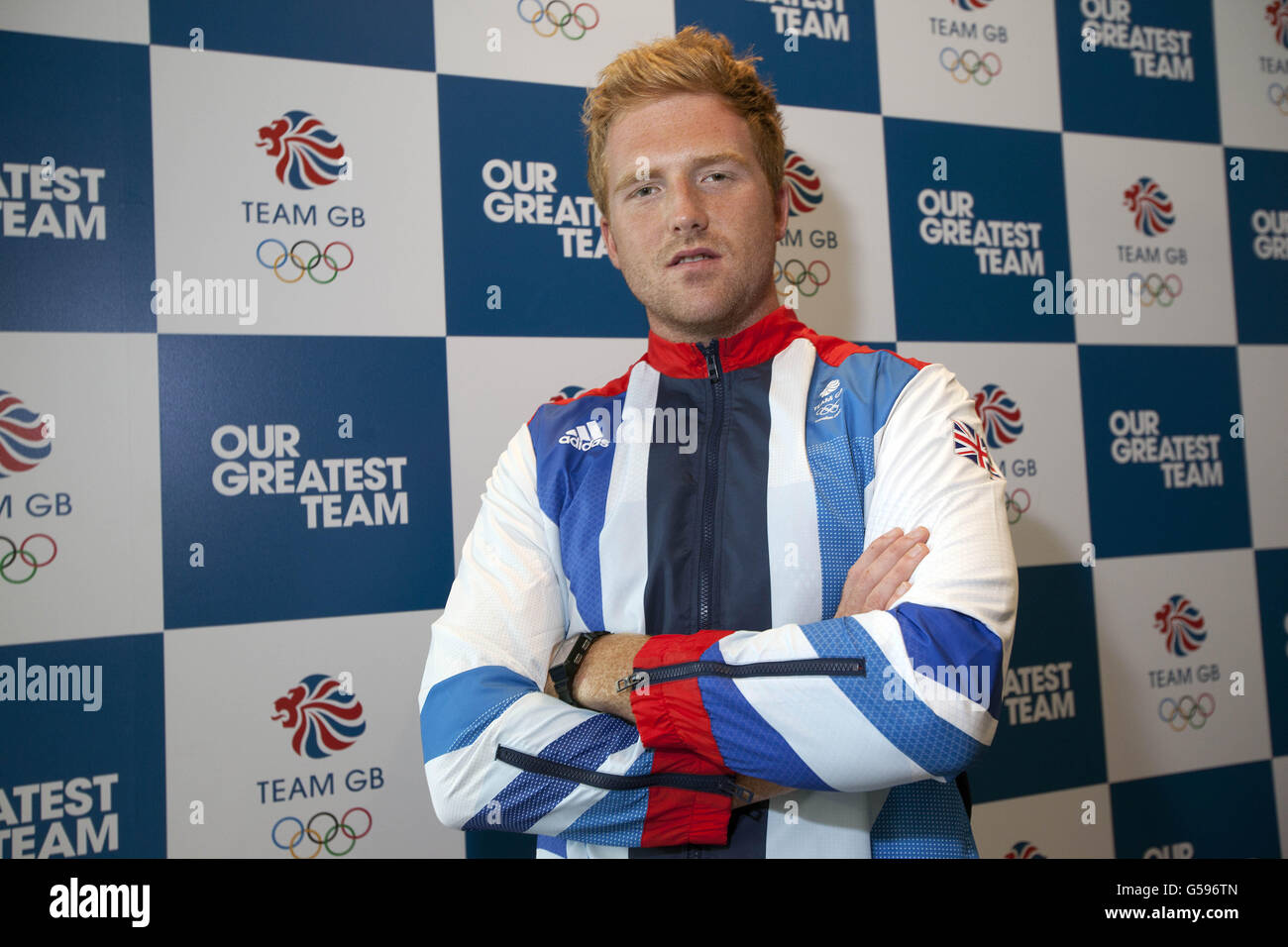 Team GB rowing member Will Satch during the London 2012 kitting out ...