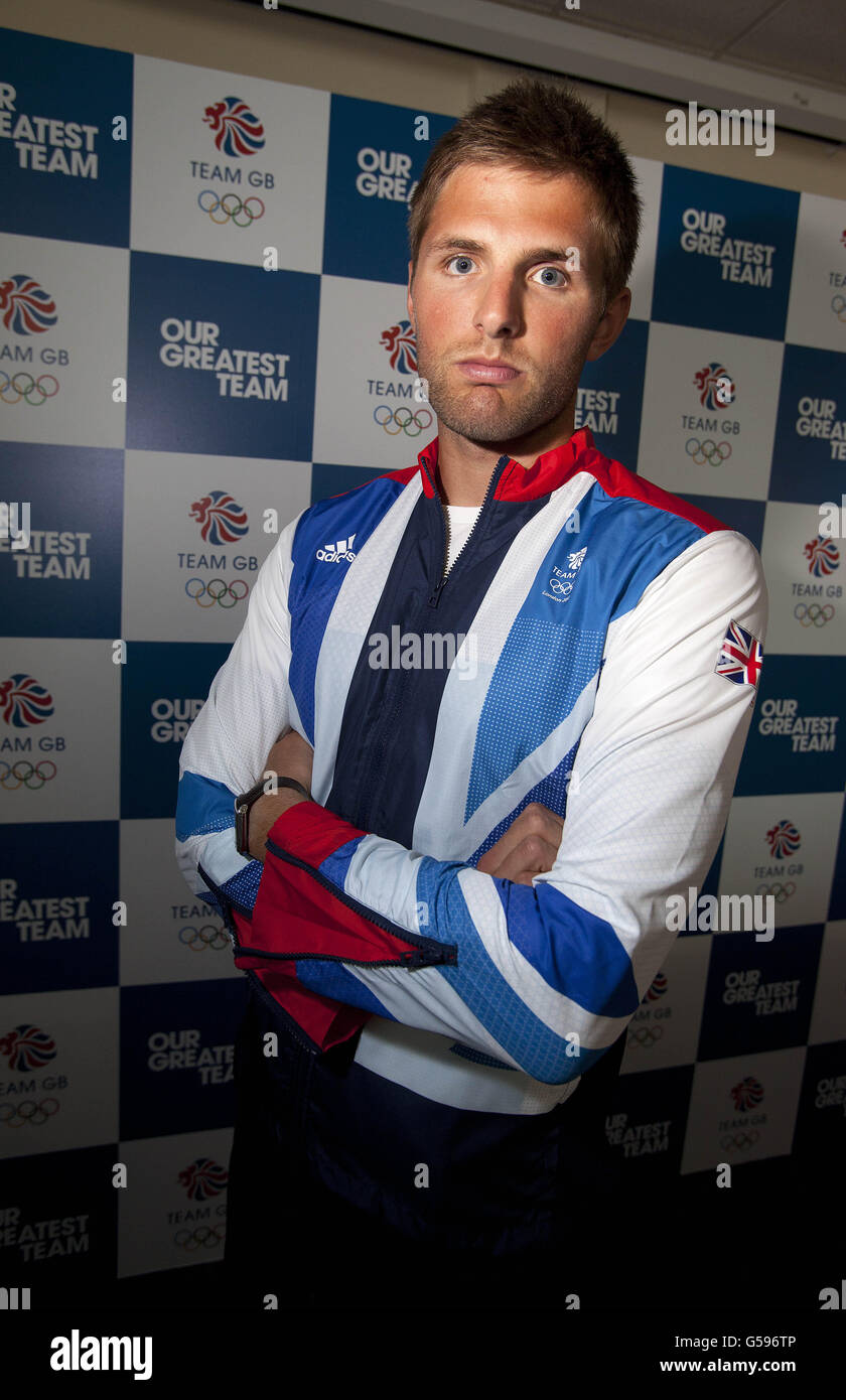 Team GB rowing member William Lucas during the London 2012 kitting out ...