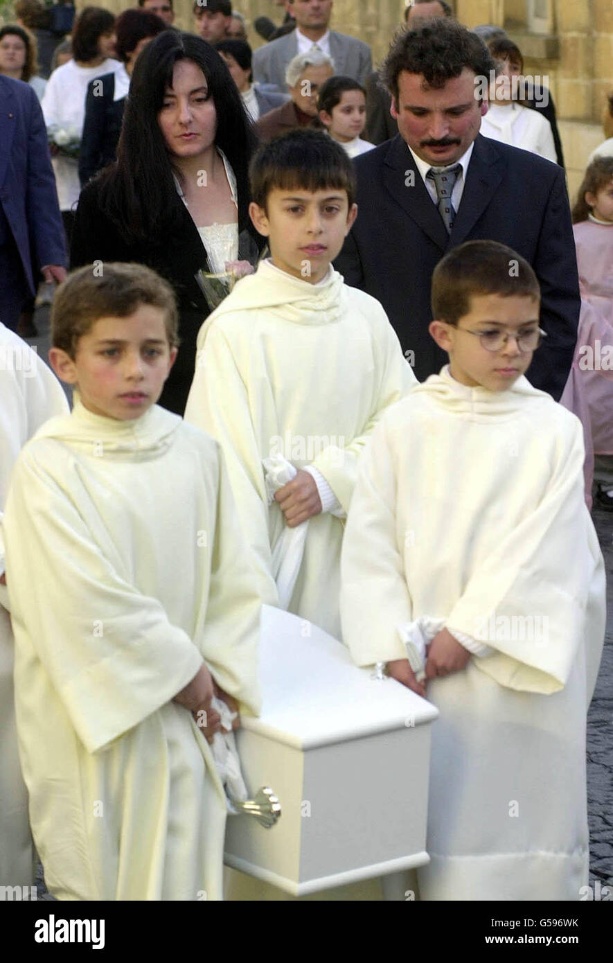 Michaelangelo Attard, 44, and his wife Rina, joined the funeral ...