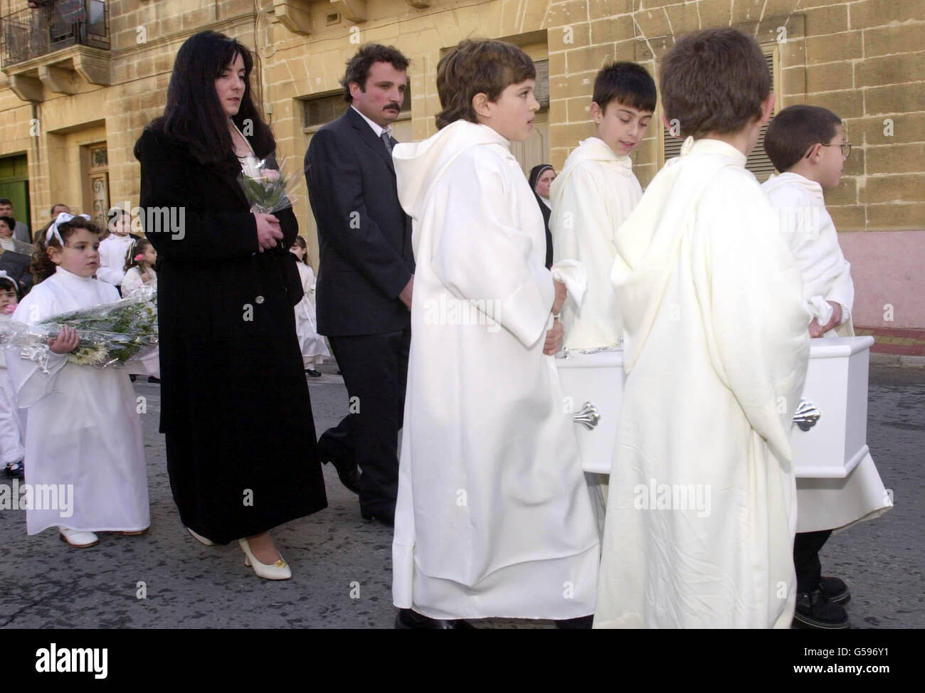 Michaelangelo Attard, 44, and his wife Rina, 29 joined the funeral ...