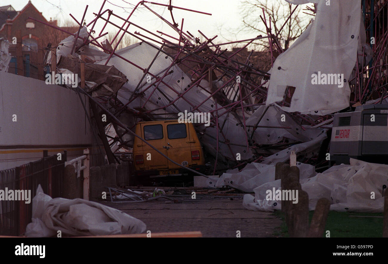 Blown from a towerblock hi-res stock photography and images - Alamy
