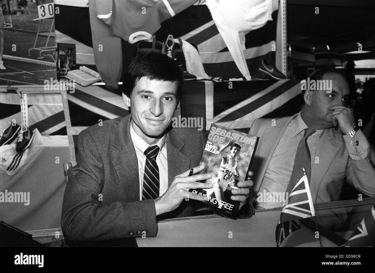 Sebastian Coe with his book Running Free, in London. He was signing ...