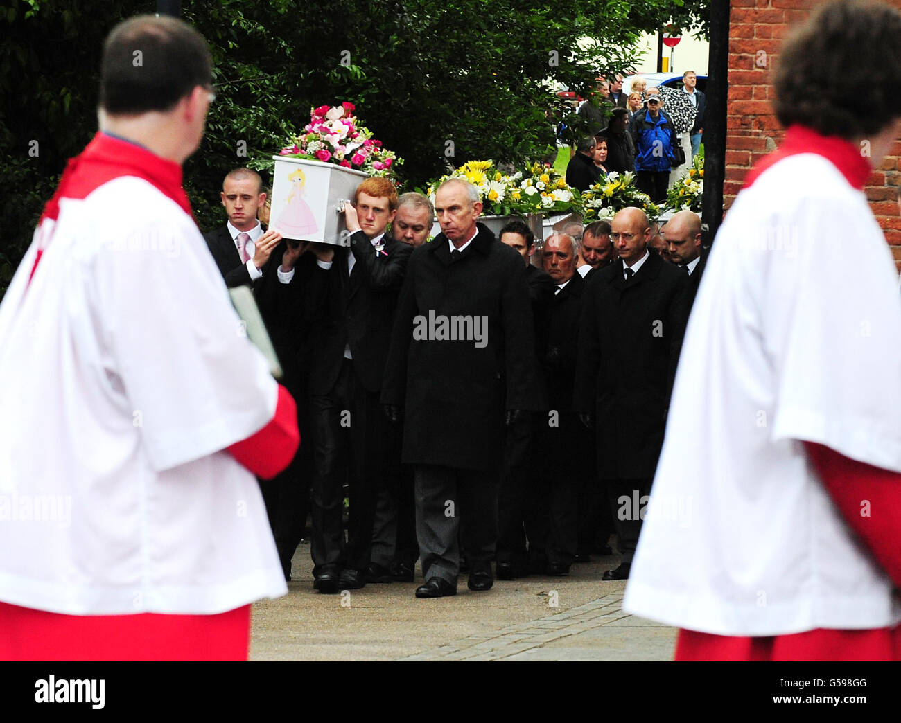 The funeral cortege of the Philpott children arrive at St Mary's RC ...