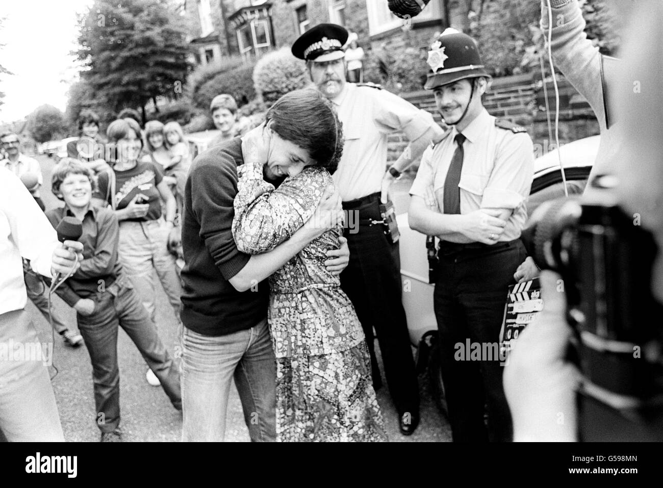 Athlete Sebastian Coe embracing his mother Angela Coe at their ...