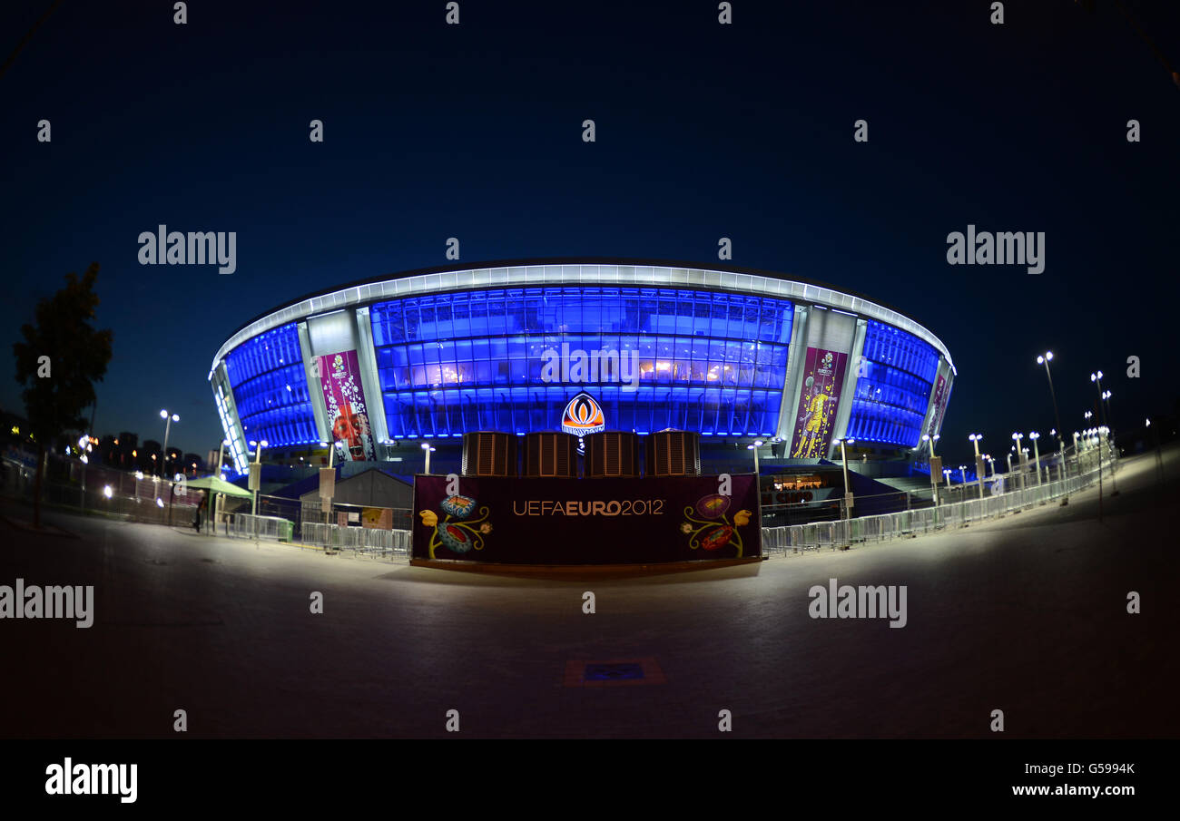 Football - Euro 2012 - Donbass Arena - Donetsk Stock Photo - Alamy