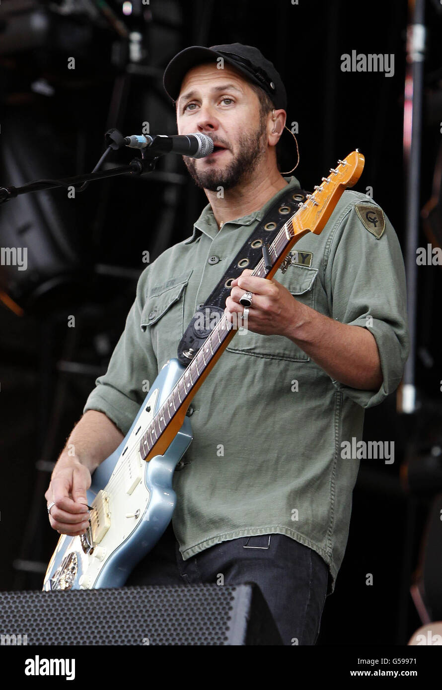 Grant Nicholas of Feeder performs on the main stage at the Isle of ...