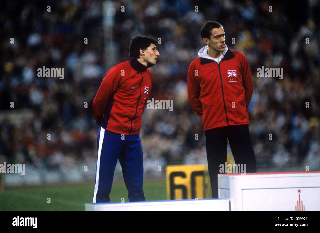 Athletics - Moscow Olympic Games - Men's 800m - Medal Ceremony Stock ...
