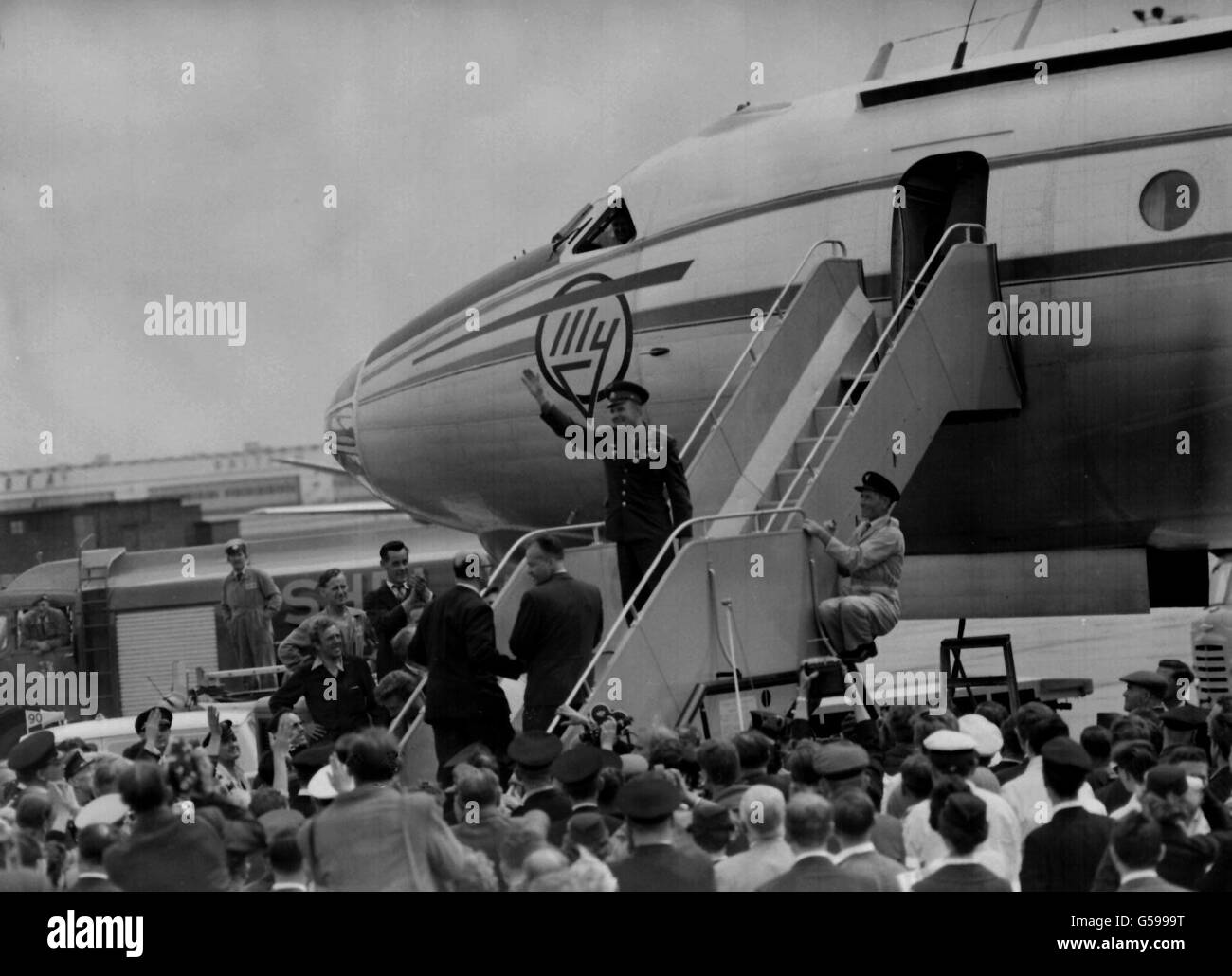 GAGARIN LEAVES BRITAIN : 1961 Stock Photo - Alamy