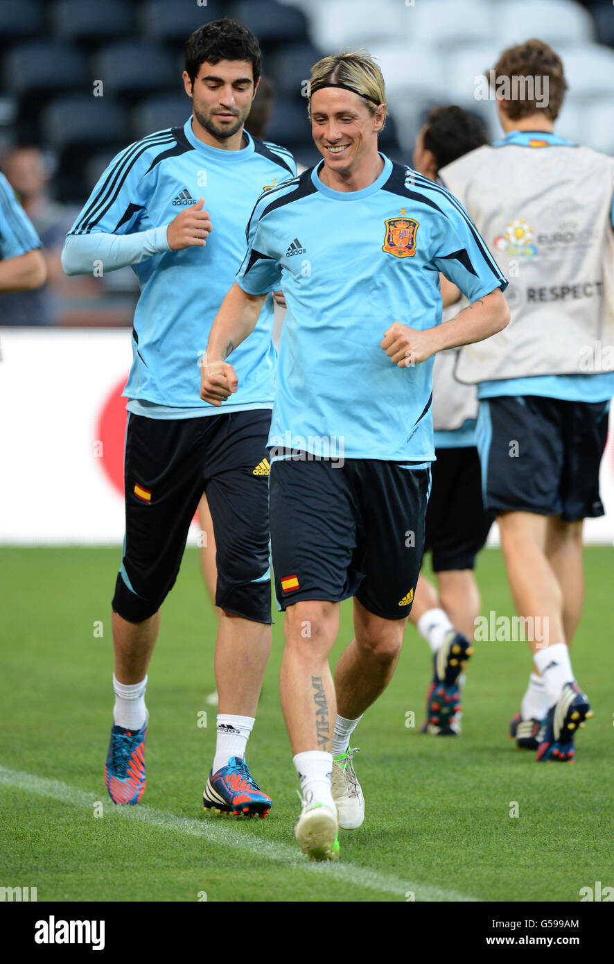 Fernando Torres during Spain Training at the Donbass Arena in Donetsk ...