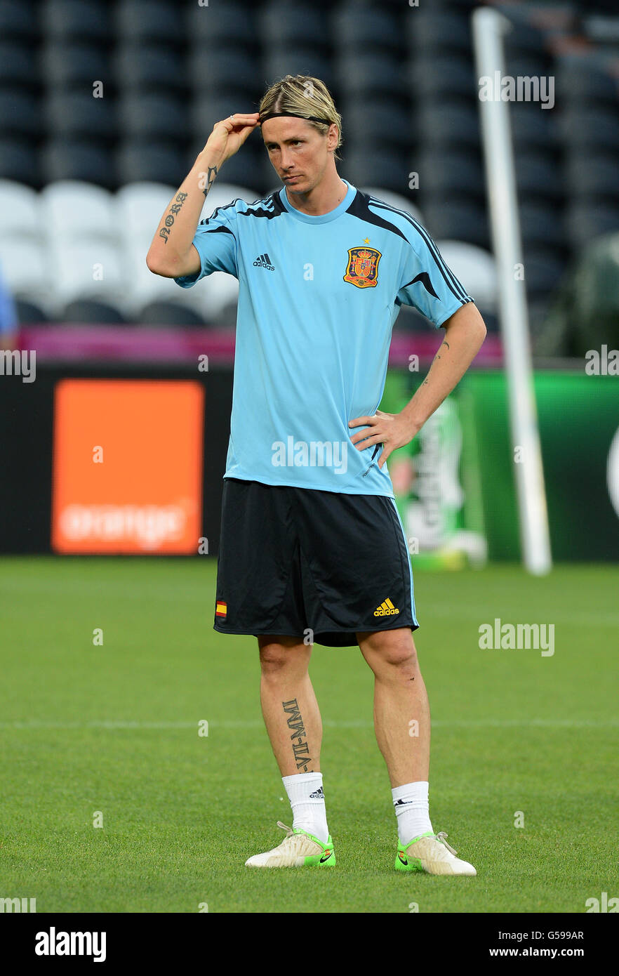 Fernando Torres during Spain Training at the Donbass Arena in Donetsk ...