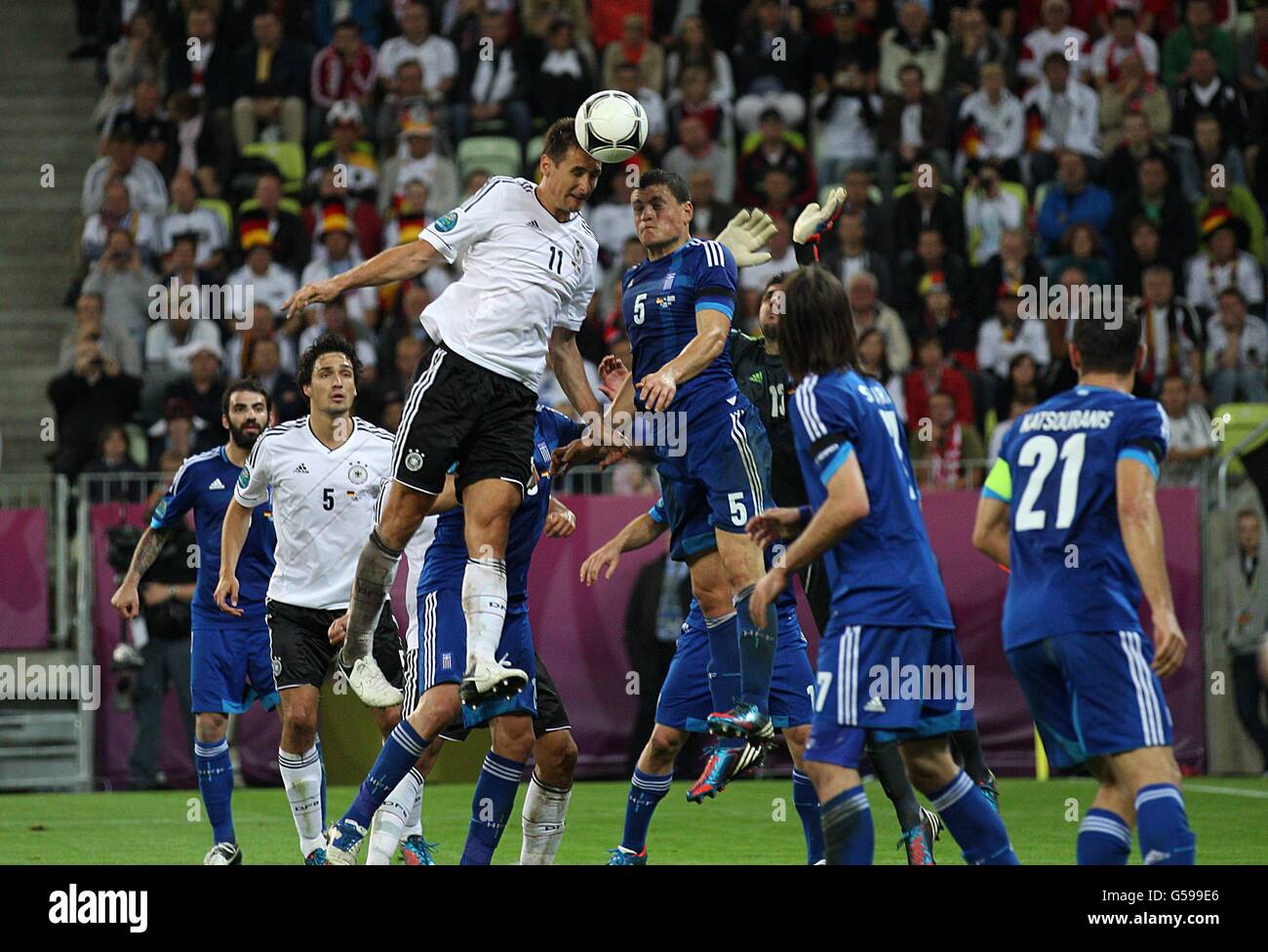 Soccer uefa euro 2012 quarter final germany greece arena hi-res stock ...
