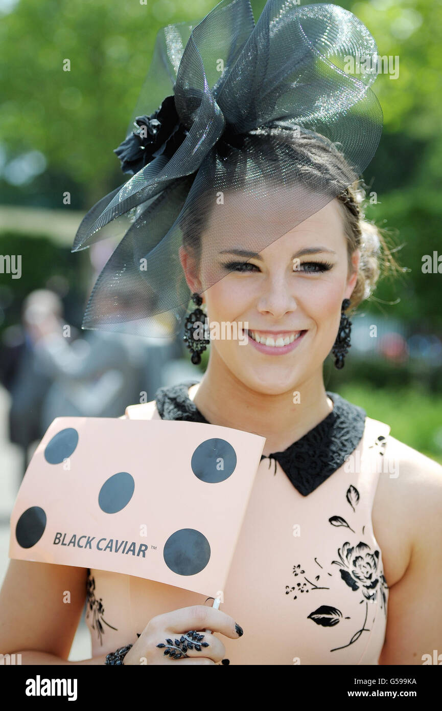 Emily Wild from Australia wears the colours of Black Caviar, the ...