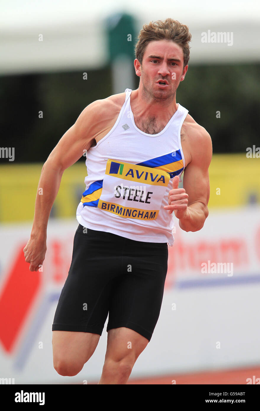 Andrew Steele in the mens 400m during the Aviva UK Trials and ...