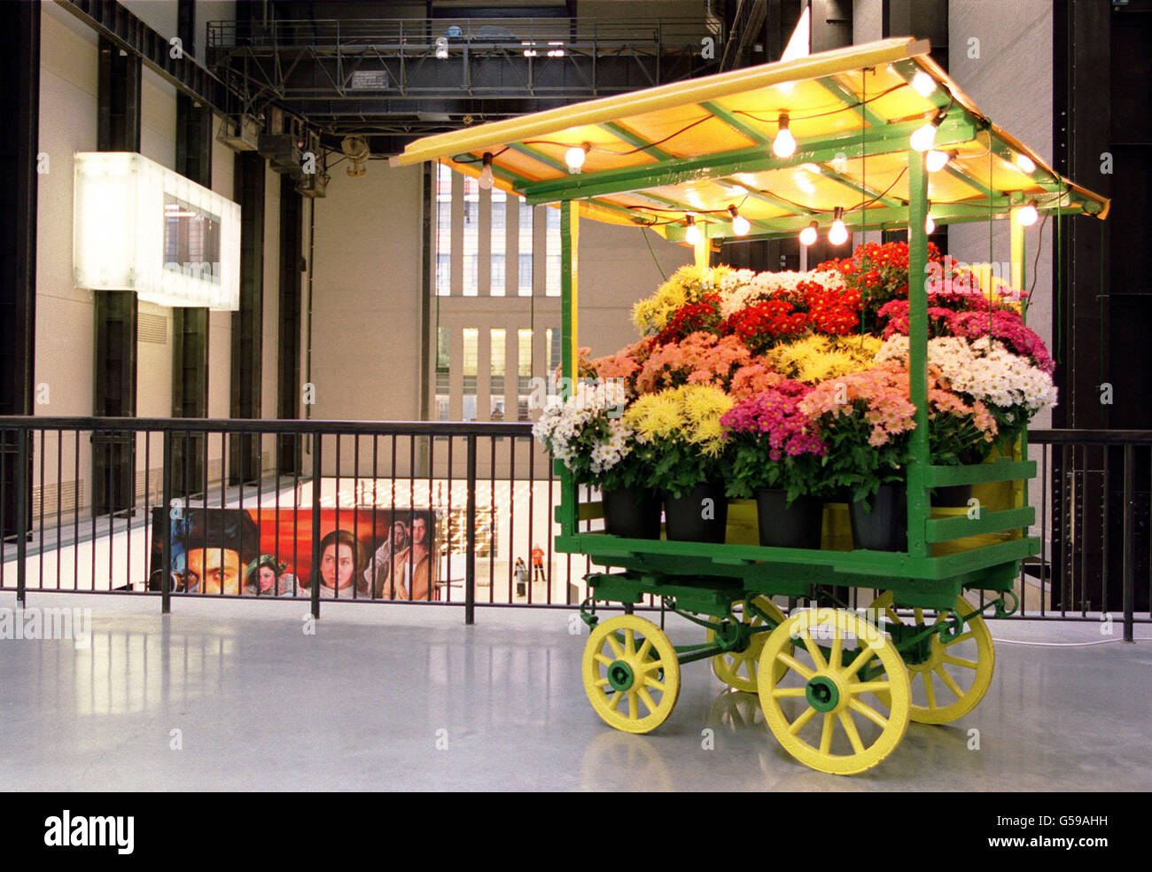 Artist Michael Landy's Flower Stall which is part of the exhibition ...